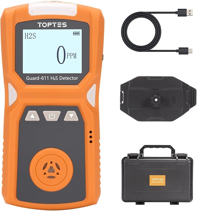 Guard-611 H2S Monitor, Portable H2S Detector Features a Convenient H2S ...