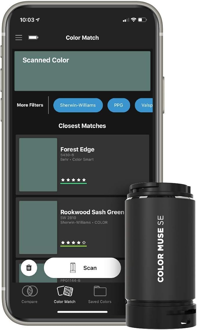 Color Muse SE Colorimeter, Paint Color Matching Tool, Portable Color R ...
