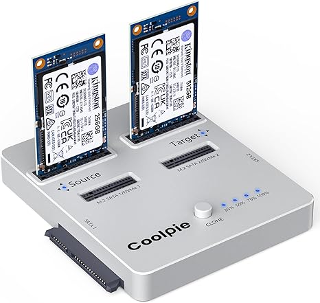 NVME/SATA 3-in-1 SSD Cloner, Coolpie CR311 Offline Clone M.2 Cloner, U – PeachImports