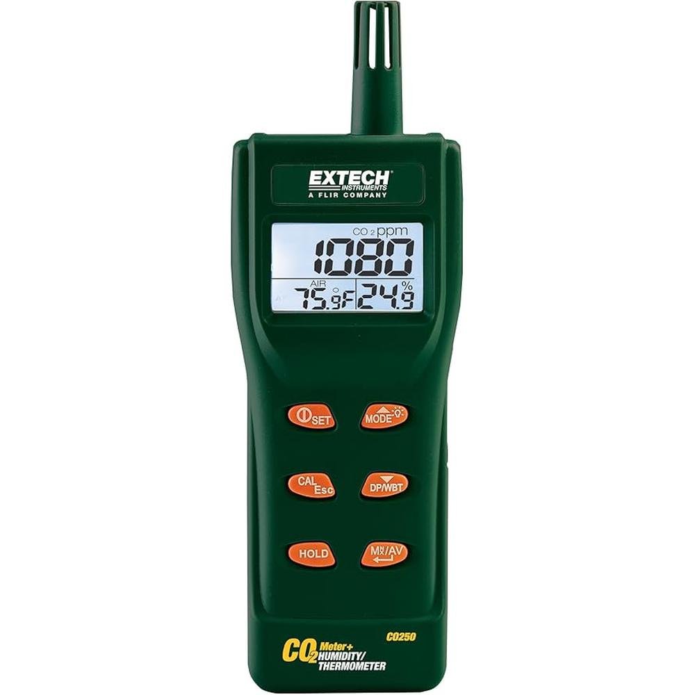 Extech CO250 Portable Indoor Air Quality CO2 Meter/Datalogger ...
